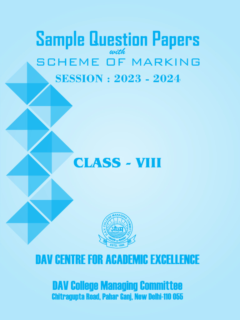 Sample Paper VIII 2023-2024 | PDF