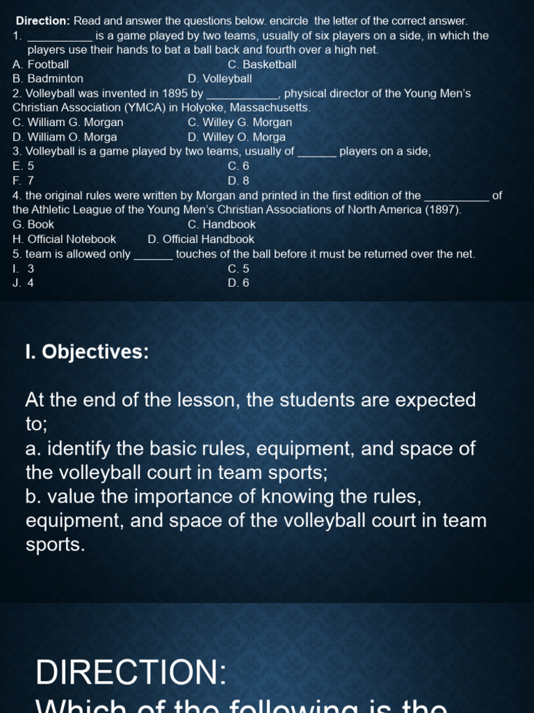 The Game and Basic Rules of Volleyball | PDF | Volleyball | Games Of ...