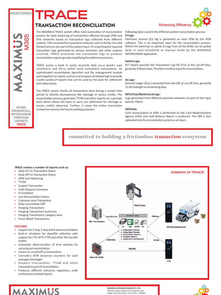 TRACE - Reconciliation | PDF | Banking Technology | Computing