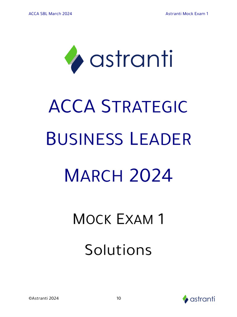 Mock Exam 1 SBL | Download Free PDF | Economies | Business