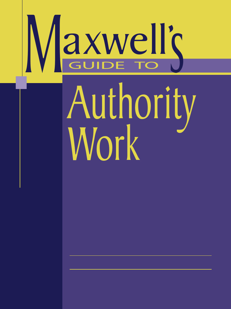 2002 Maxwell. Maxwell's Guide To Authority Work | PDF | Mary, Mother Of ...