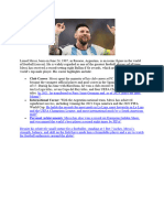 Messi: Life, Career, and Impact | PDF | Lionel Messi | Sports