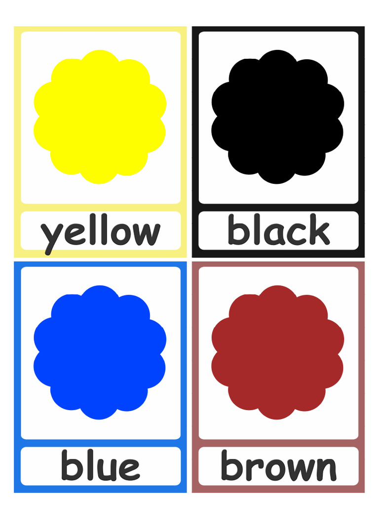 PACK 1 Colors Flashcards PDF | PDF