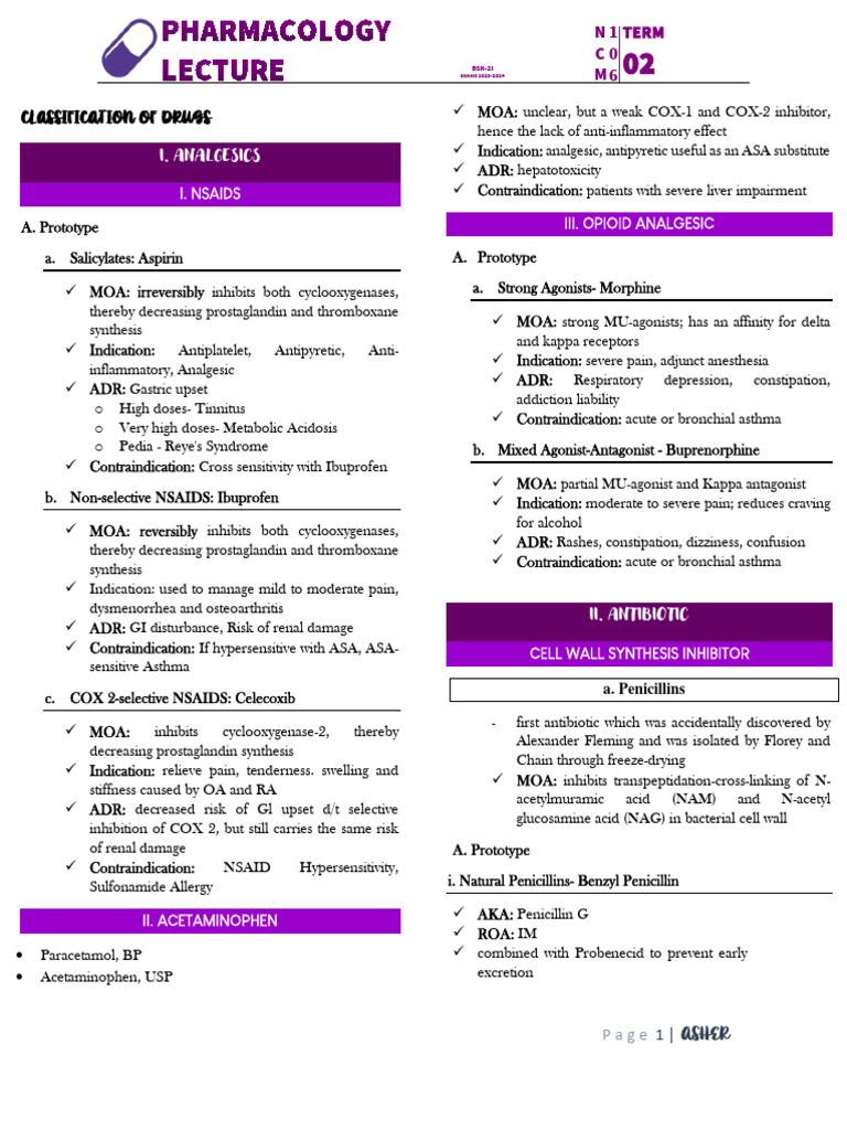 Classification of Drugs CMS | PDF | Nonsteroidal Anti Inflammatory Drug ...