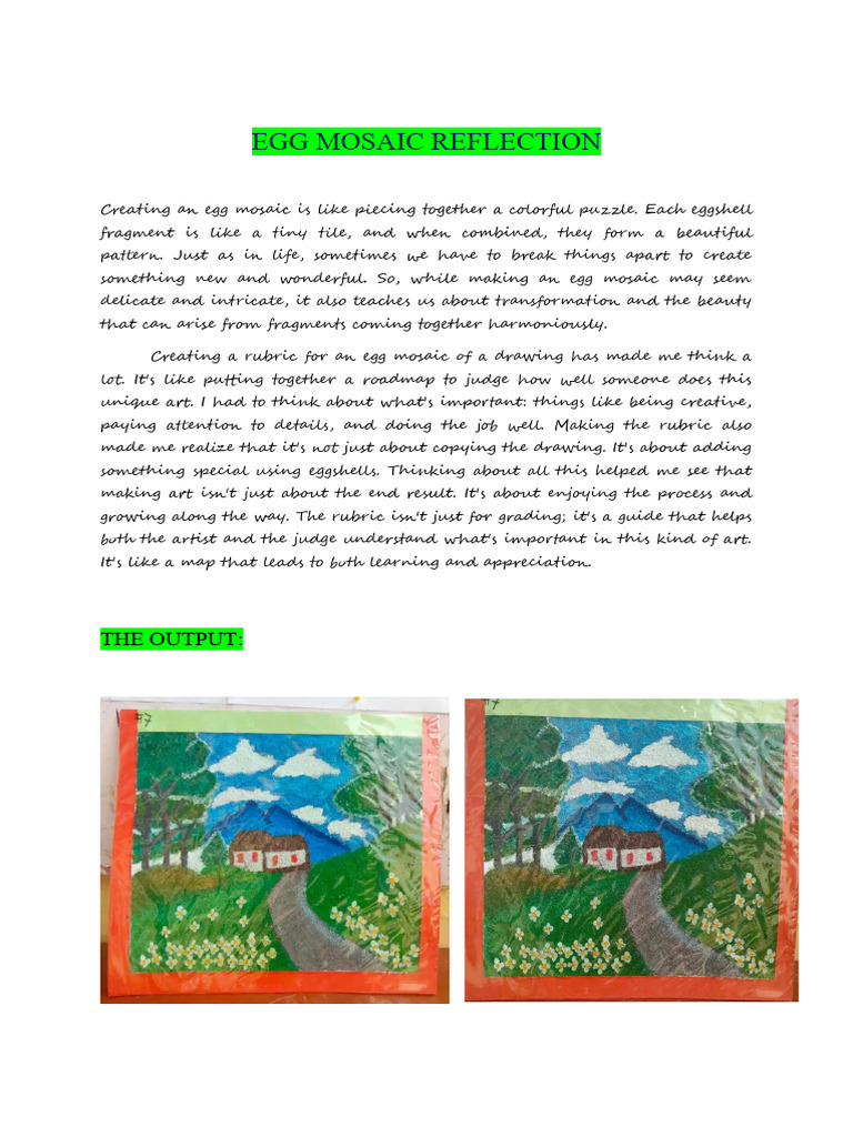 Egg Mosaic Reflection | PDF