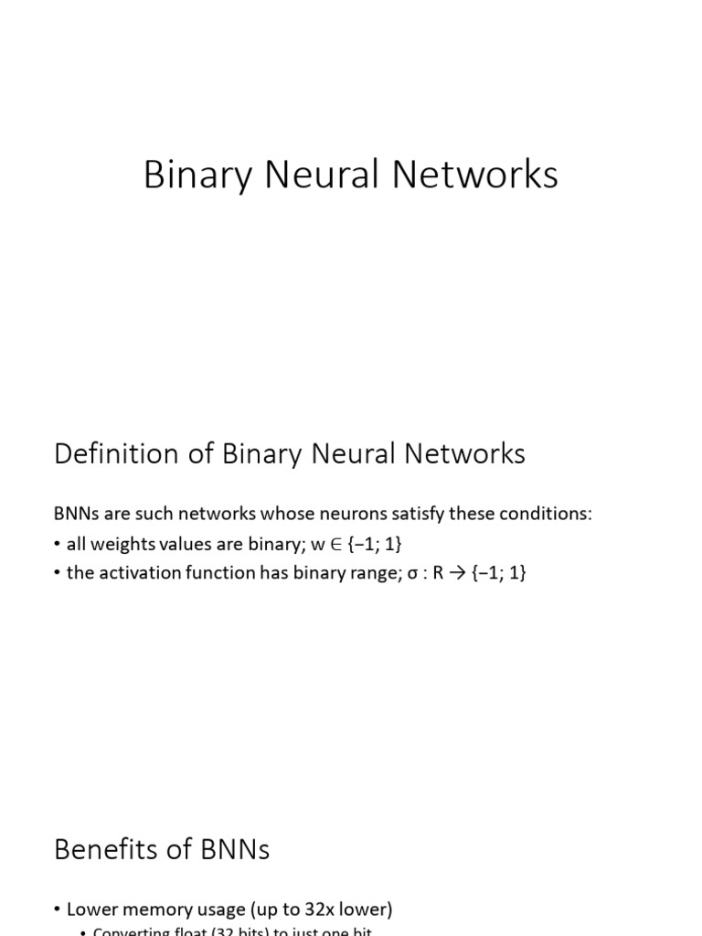 Binary Neural Networks | PDF