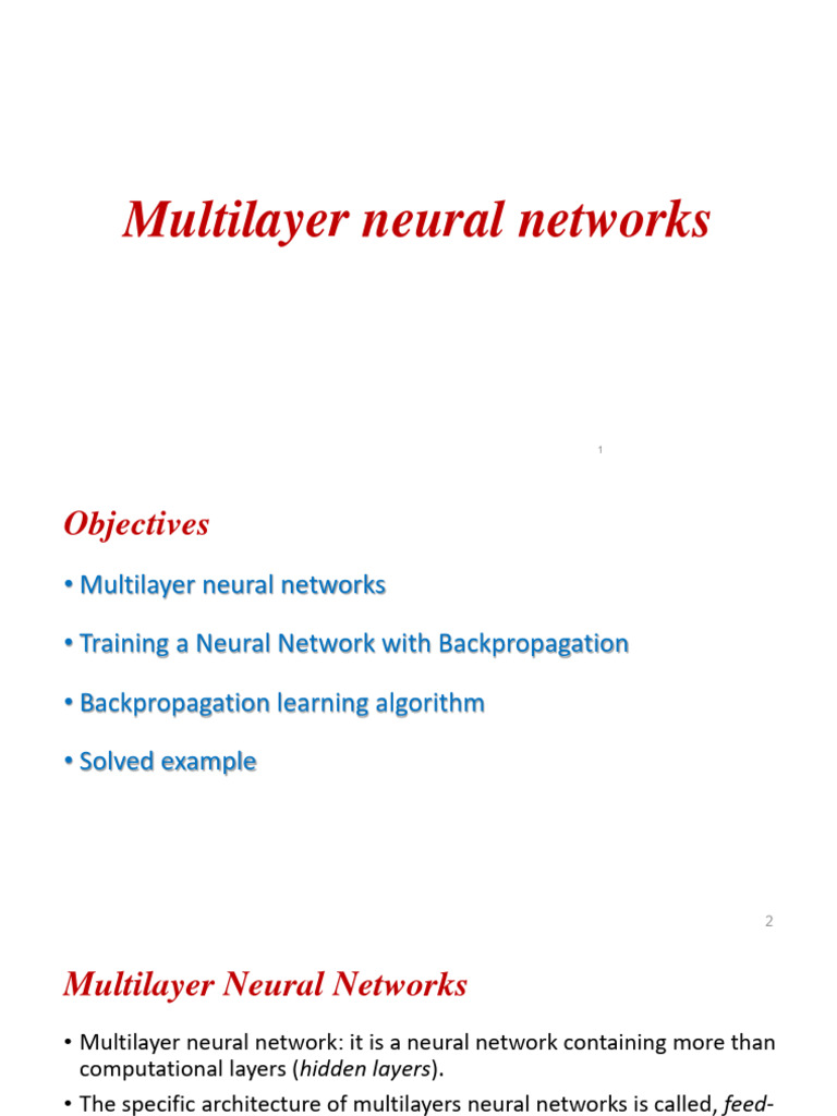 Artificial Neural Networks - Lect - 3 | PDF | Artificial Neural Network | Applied Mathematics