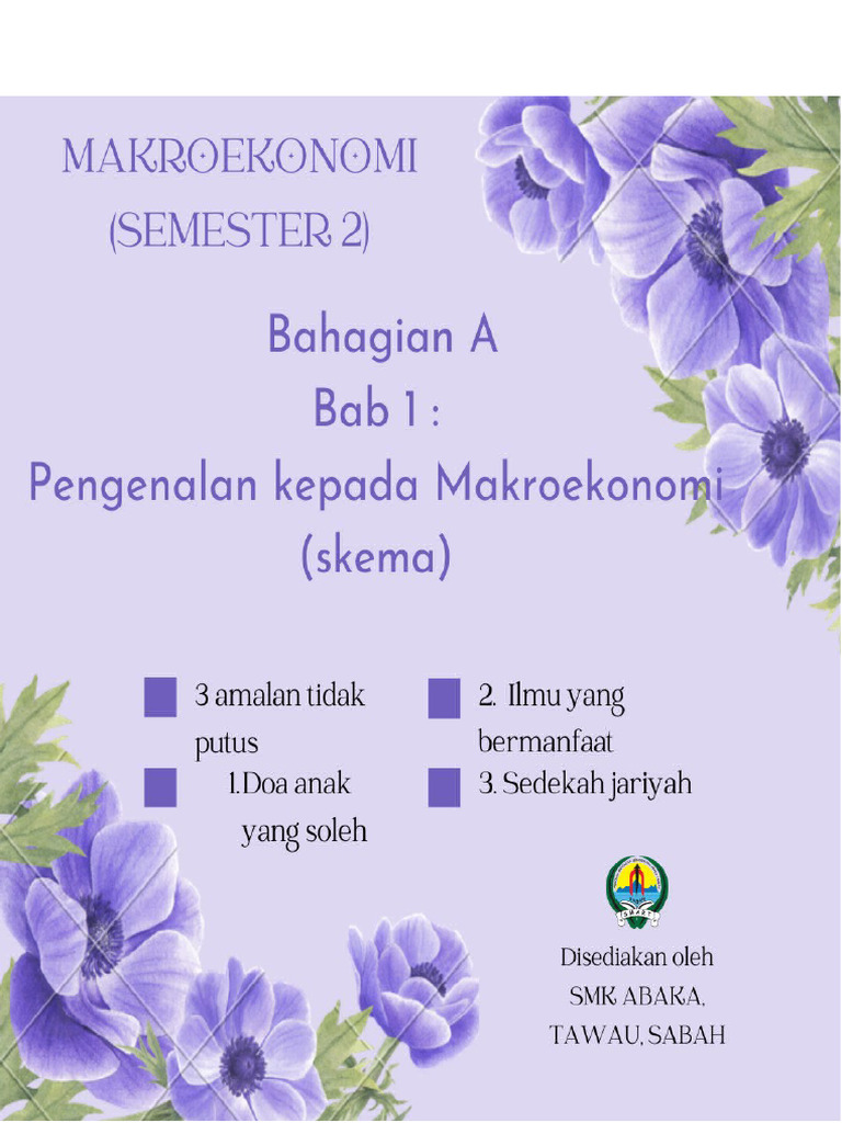 Skema Bahagian A Bab 1 Sem 2 | PDF