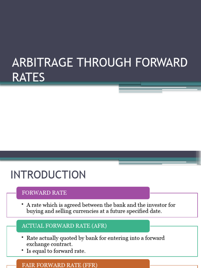 3 - Arbitrage Through Forward Rate | PDF | Arbitrage | Interest