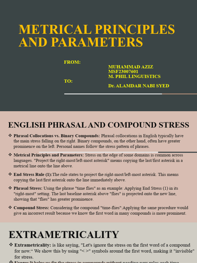 Chp.12 Metrical Principles and Parameters | PDF | Stress (Linguistics ...