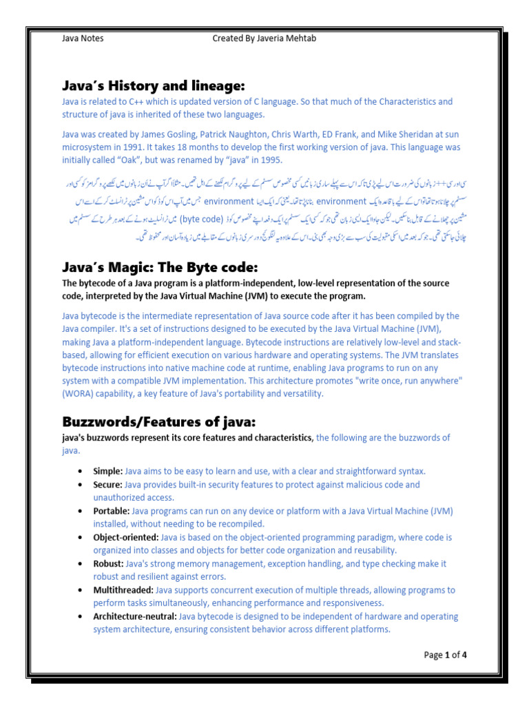 Java Notes | PDF | Java (Programming Language) | Inheritance (Object ... Java Notes | PDF | Java (Programming Language) | Inheritance (Object ...
