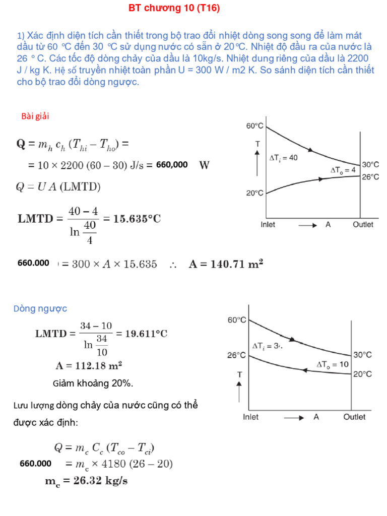 Bài tập - đáp án chương 10 (T16) | PDF