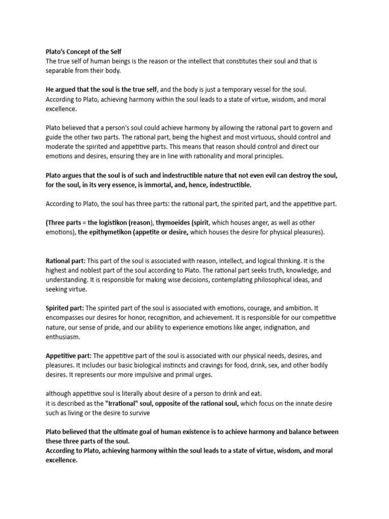Plato Concept | Download Free PDF | Soul | Reason