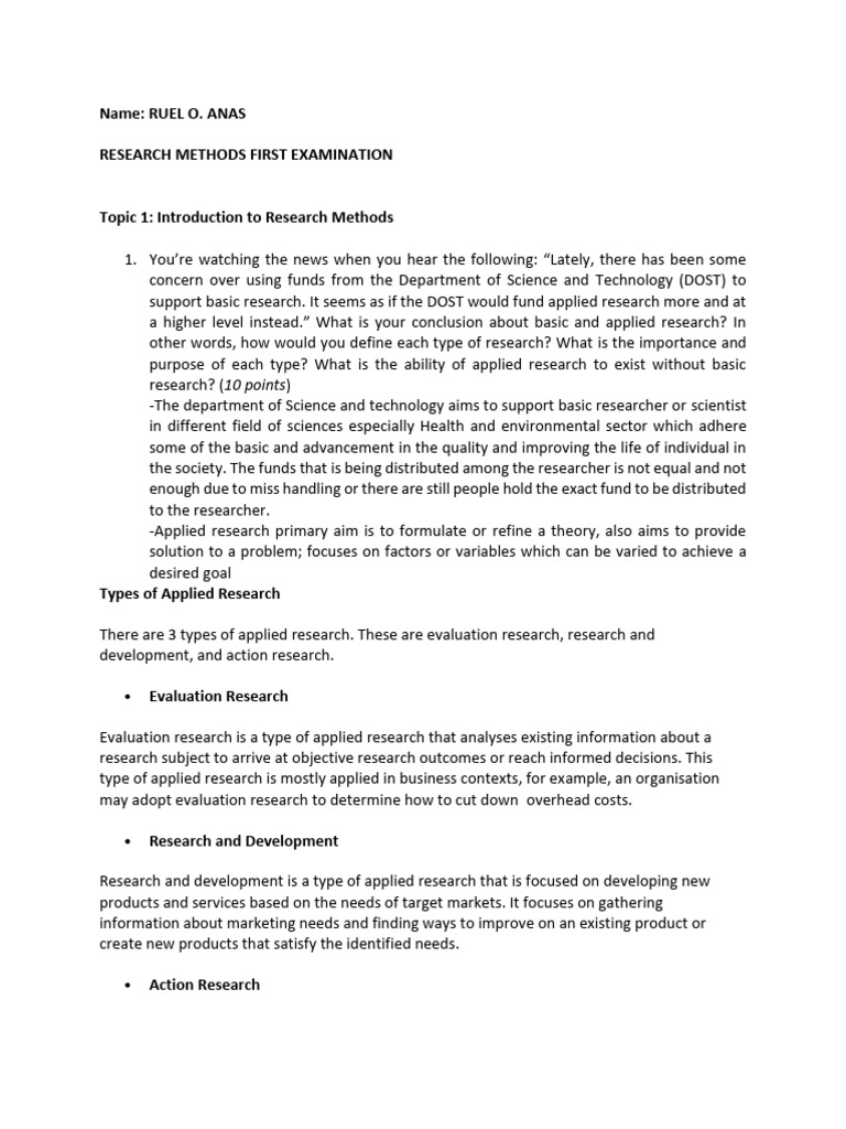 ANAS - First Examination | PDF | Qualitative Research | Quantitative ...