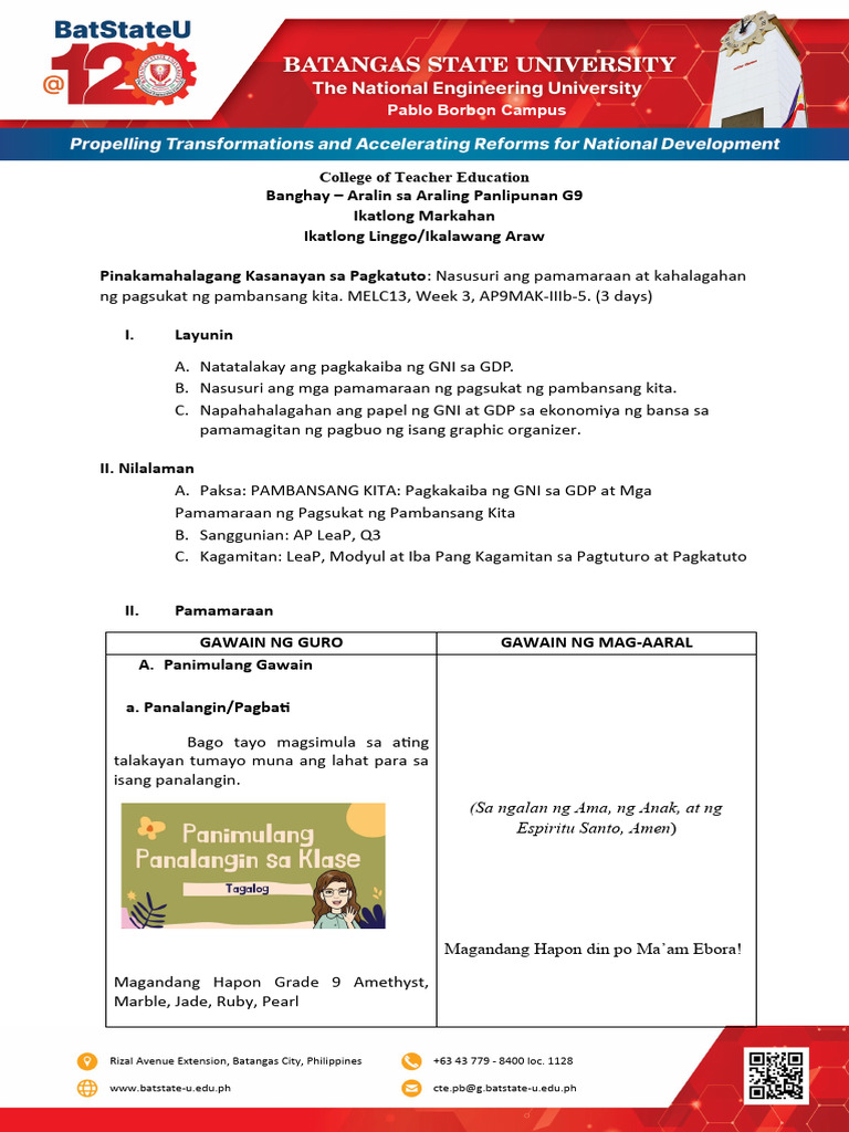 College of Teacher Education: Pablo Borbon Campus | PDF