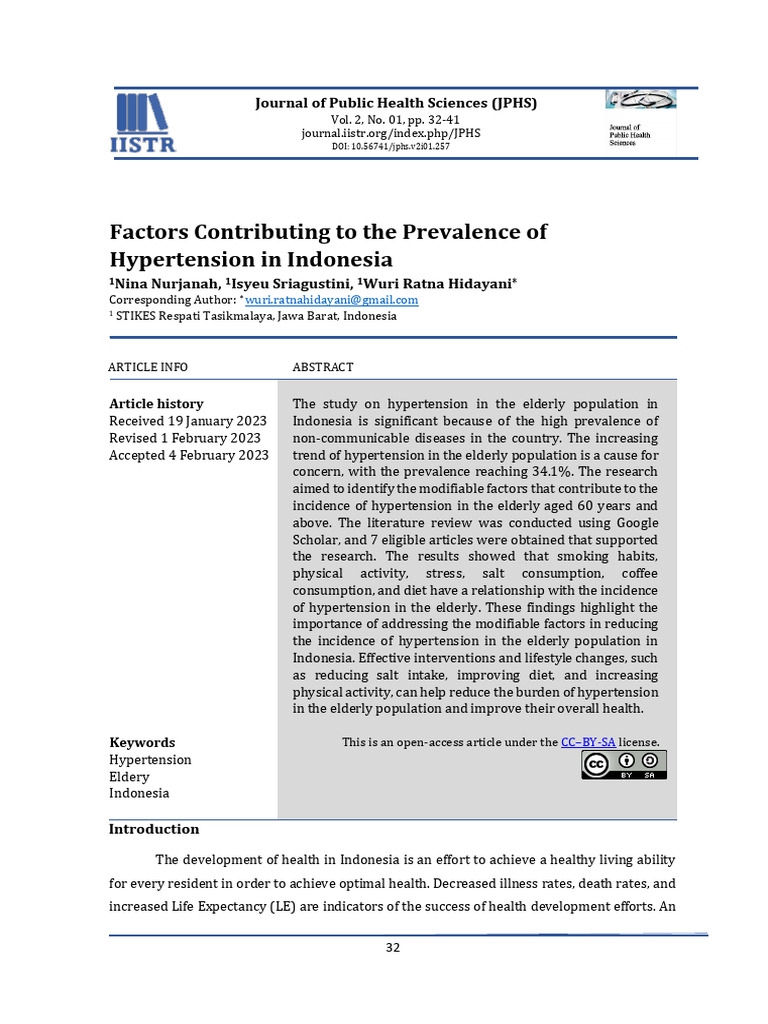 257-Article Text-1234-1285-10-20230204 | PDF | Hypertension | Blood ...