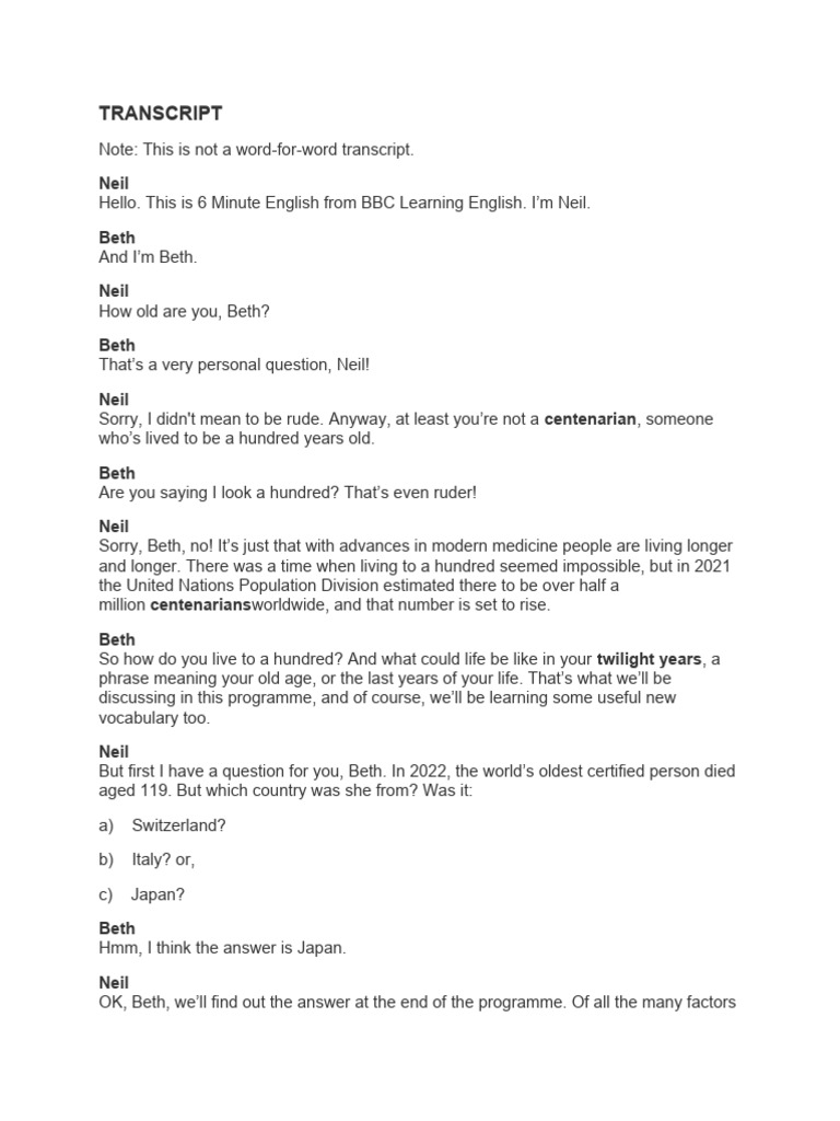 Transcript: Neil Beth Neil Beth Neil | PDF