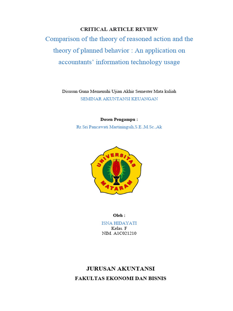 Contoh Critical Review | PDF