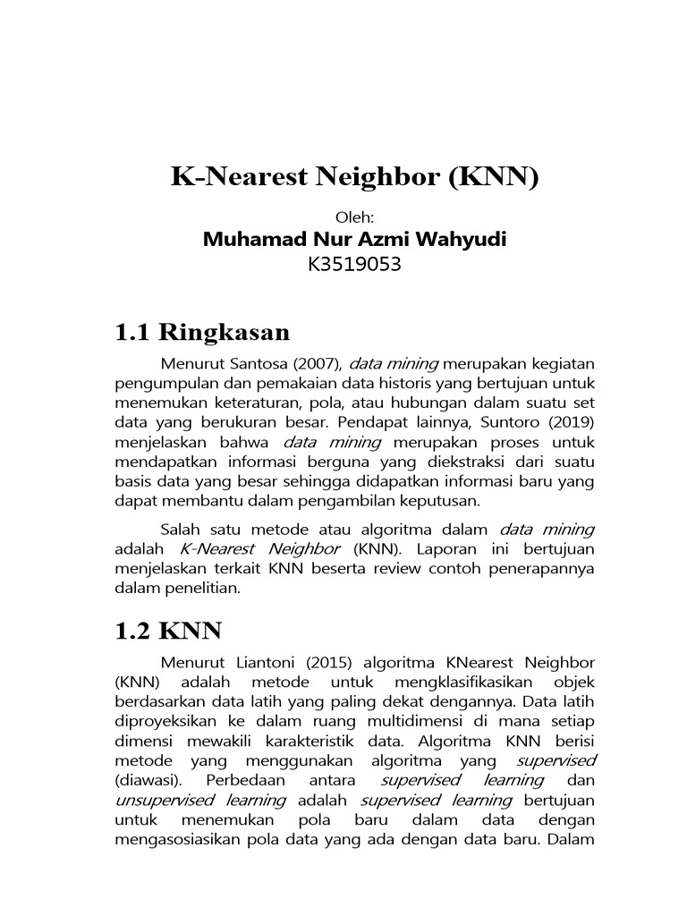 Materi KNN | PDF