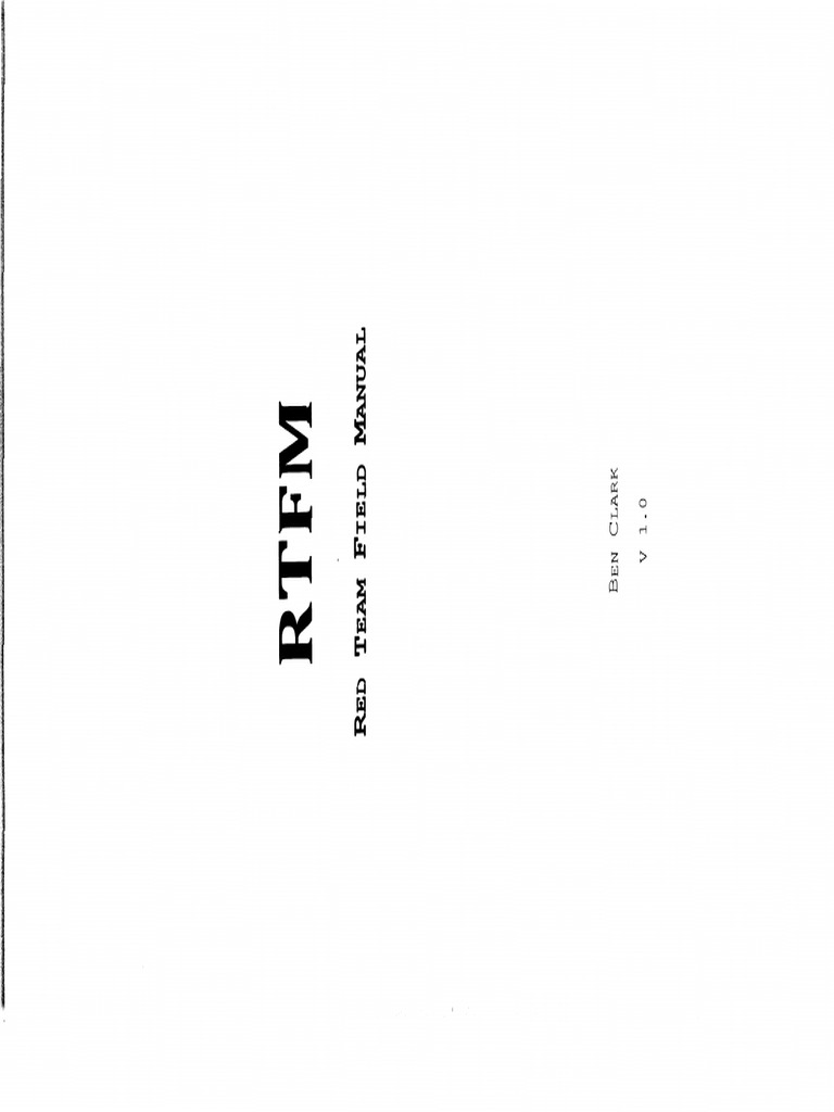 RTFM Red Team Field Manual | PDF | Ip Address | Windows Registry RTFM Red Team Field Manual | PDF | Ip Address | Windows Registry