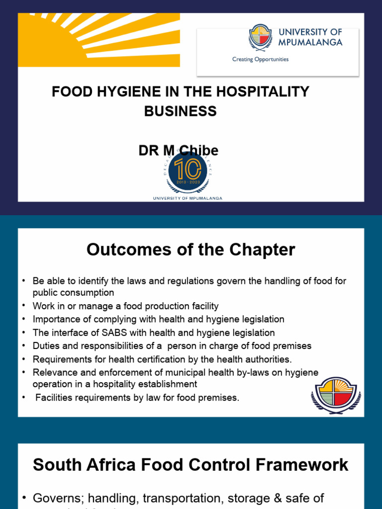Food Hygiene Laws in Hospitality | PDF | Food Safety | Public Health