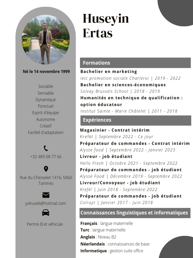 Profil de Huseyin Ertas - Étudiant Actif | PDF