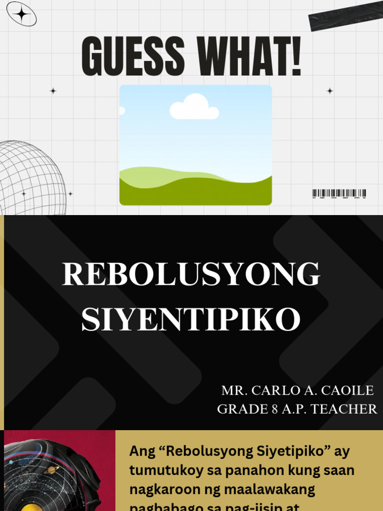 Rebolusyong Siyentipiko Day 1 | PDF