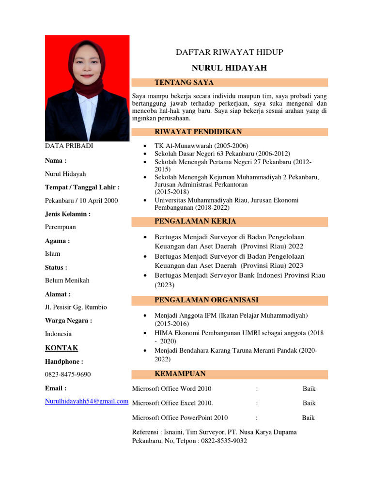 CV Nurul Hidayah | PDF