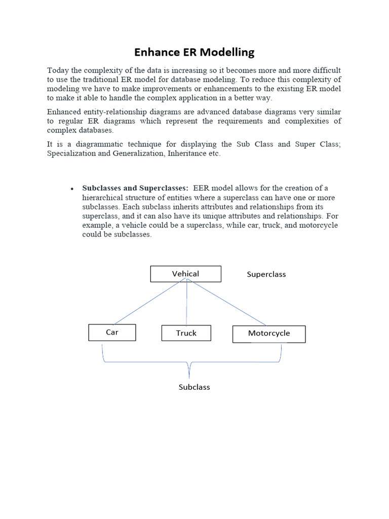 Enhance ER Modelling | PDF | Inheritance (Object Oriented Programming) | Databases