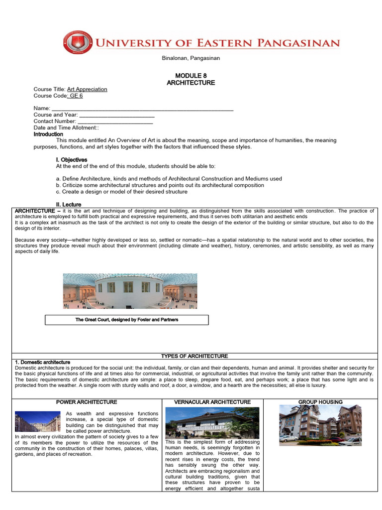 Module-8-Arts-Appreciation (2) | PDF | Vault (Architecture)