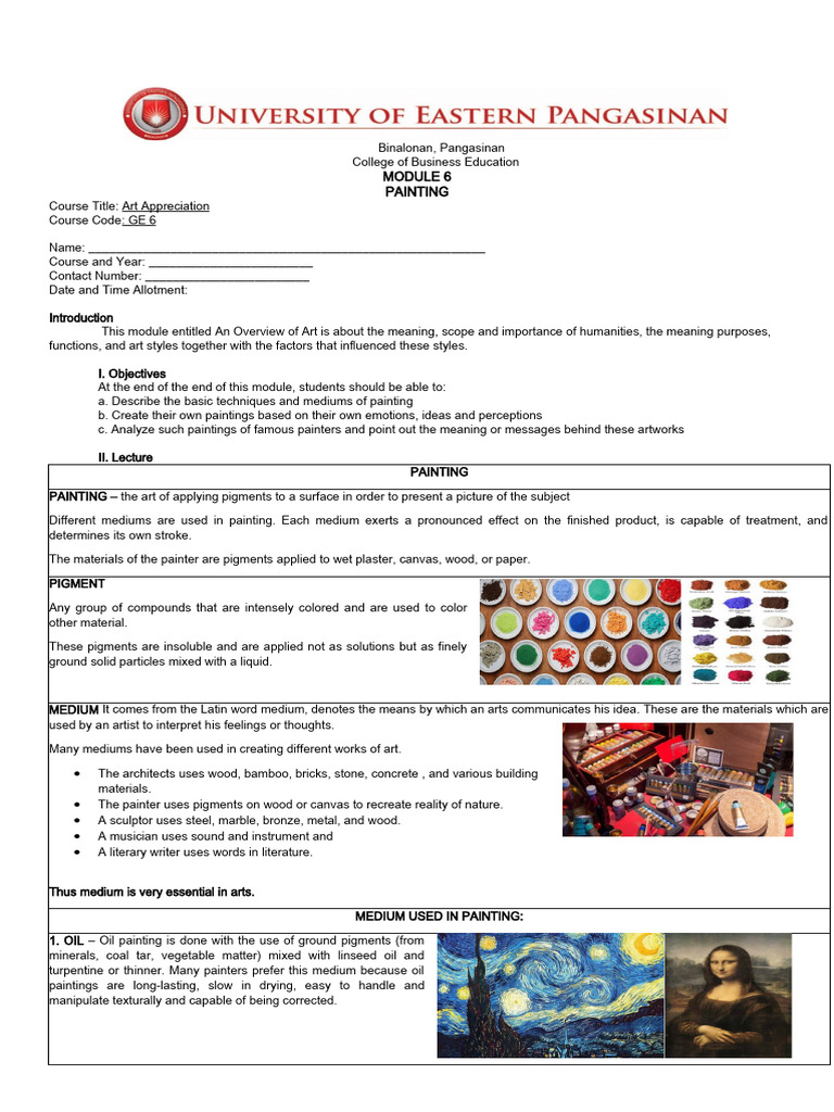 Module 6 Arts Appreciation | PDF