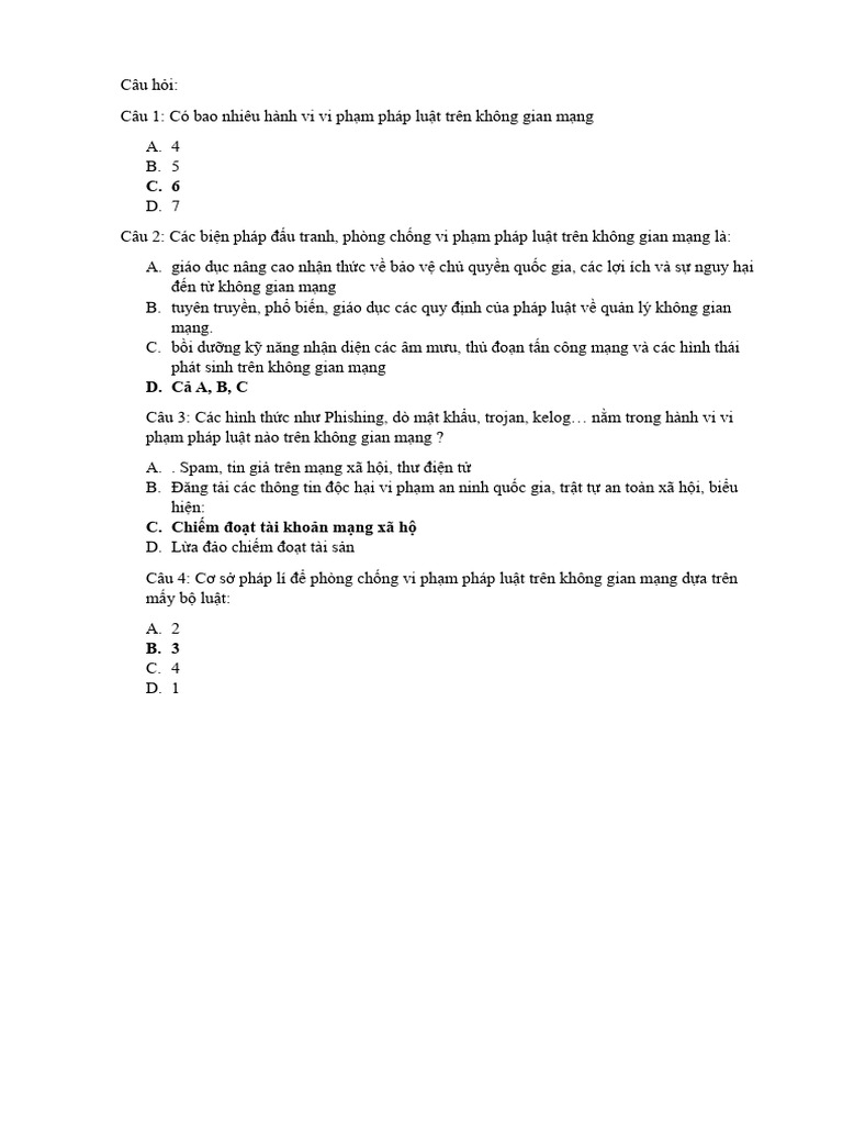 Câu hỏi qp2 | PDF