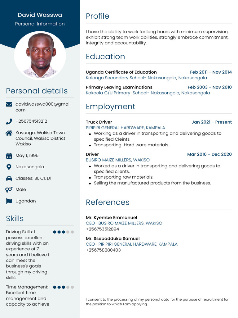 Wasswa David CV | PDF