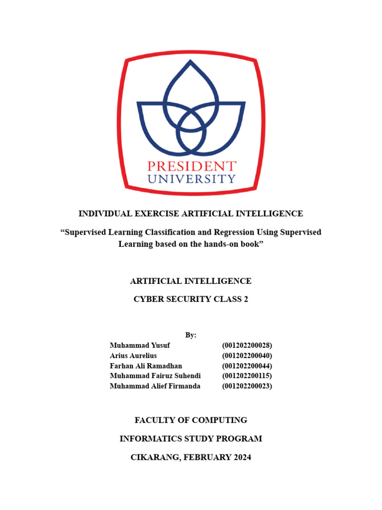 Supervised Learning Classification and Regression Using Supervised Learning Based On The Hands ...