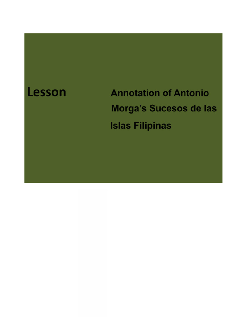 Rizal's Annotations on Morga's Work | PDF | Foreign Language Studies ...