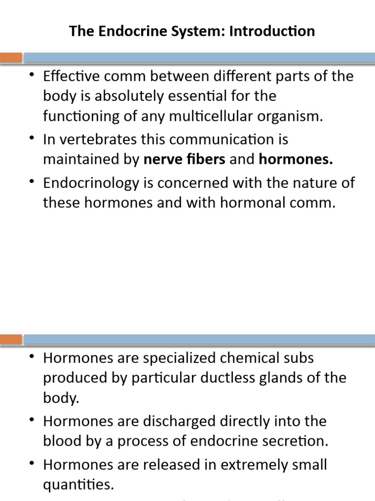 Introduction To Endocrinology | PDF | Hormone | Endocrine System