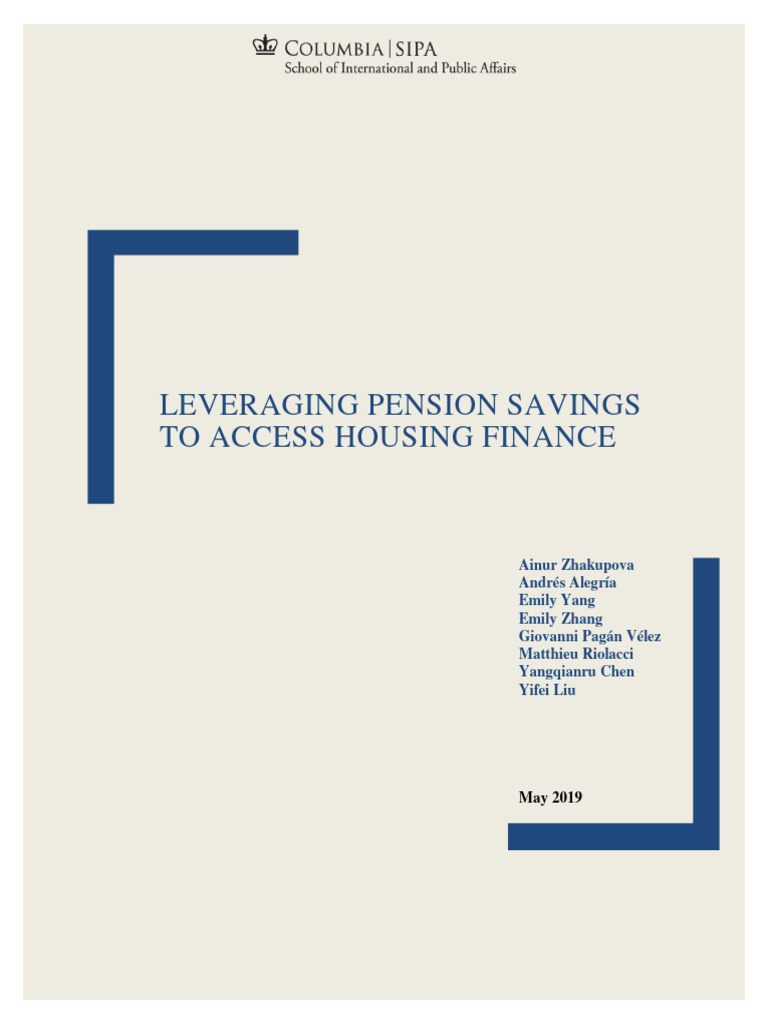 World Bank - Pensions - Housing | PDF | Mortgages | Loans