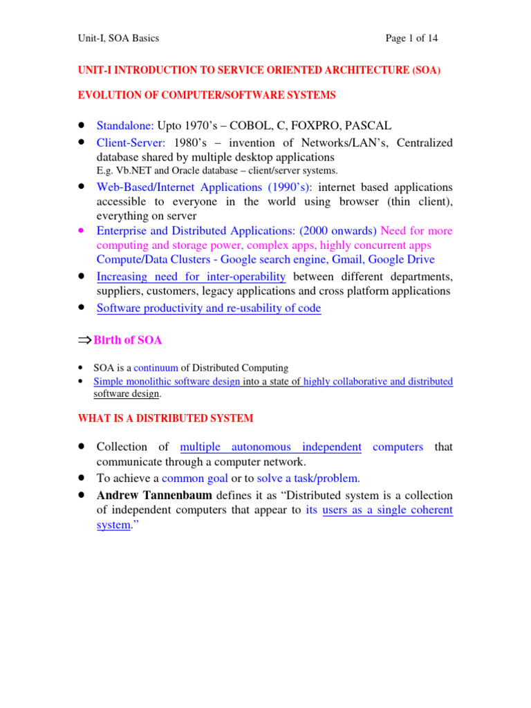 Introduction to Service-Oriented Architecture | PDF