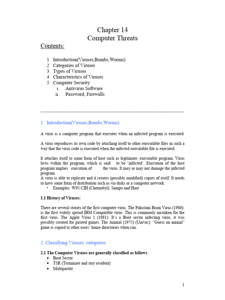 Computer Threats | PDF | Computer Virus | Antivirus Software