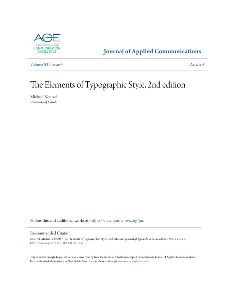 The Elements of Typographic Style 2nd Edition | Download Free PDF ...