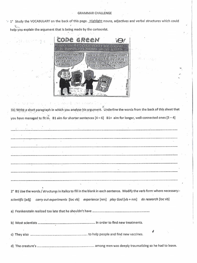 Grammar Challenge English | PDF