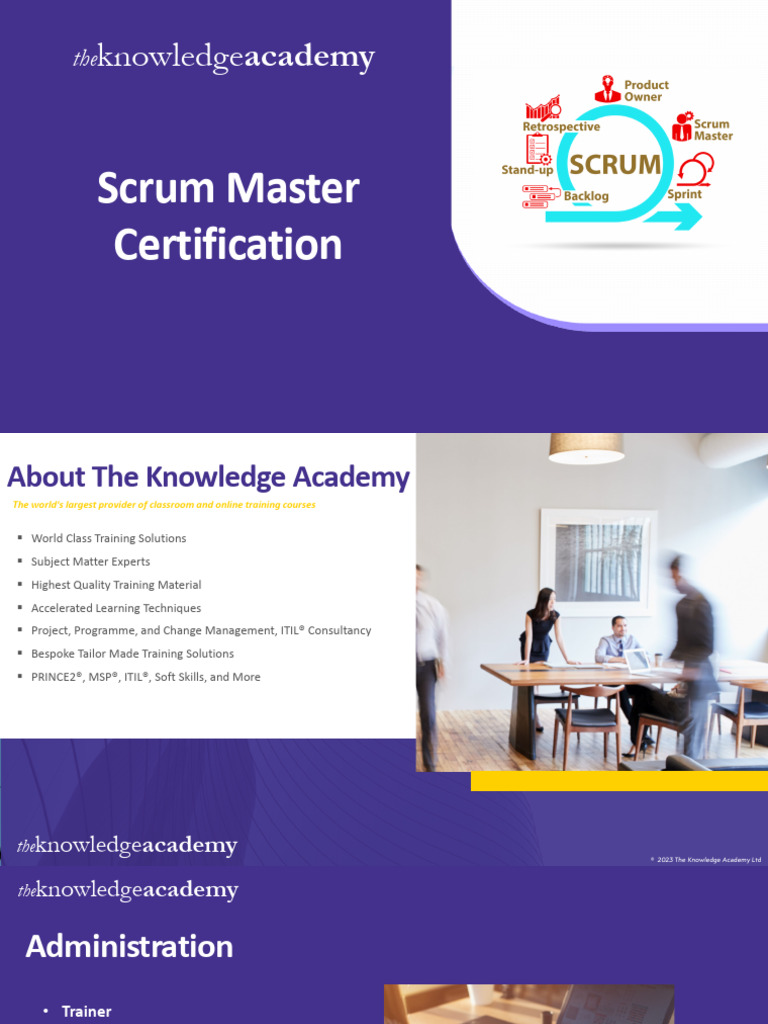 Scrum Master Certification - Delegate Pack | PDF | Scrum (Software ...