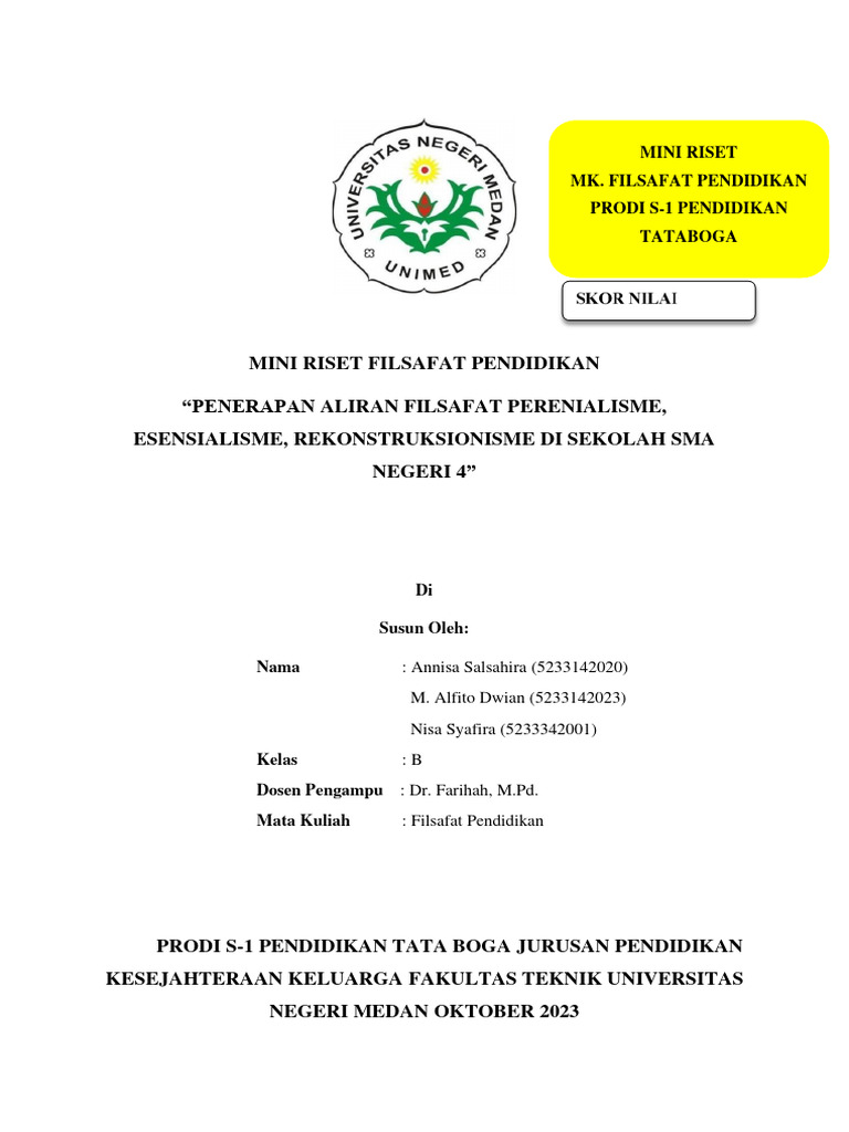 Mini Riset Filsafat Pendidikan | PDF