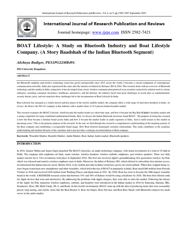 Boat Case Study Another Sample | PDF | Headphones | Brand