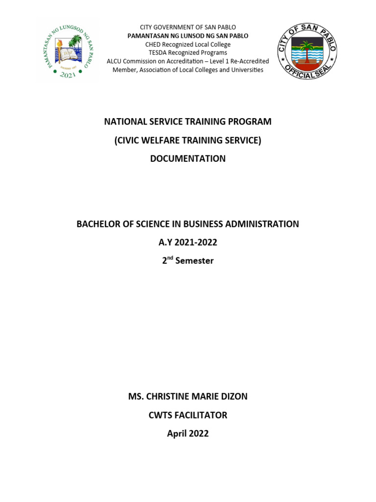 National Service Training Program 1 | PDF | Leadership | Courage