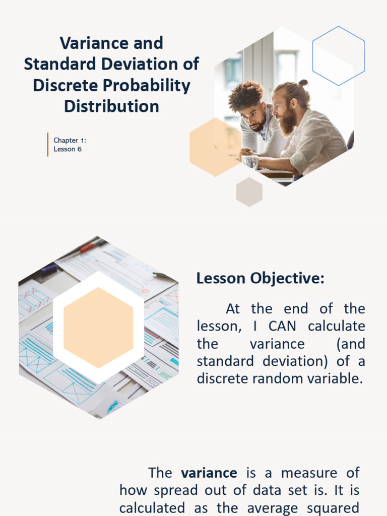 Chapter 1 Lesson 6 Variance And Standard Deviation Of Discrete