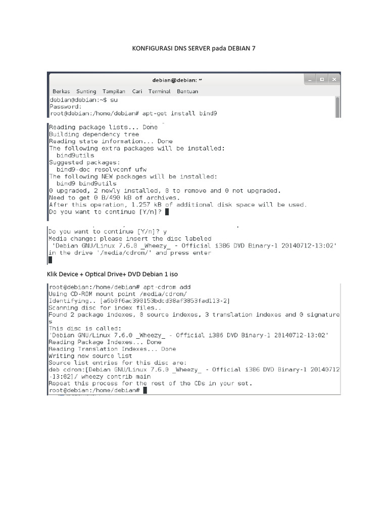 Konfigurasi DNS di Debian 7 | PDF