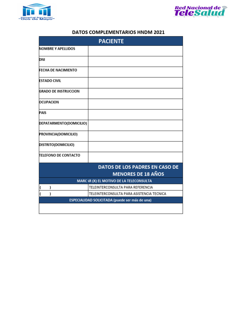 Datos Complementarios HNDM 2 | PDF