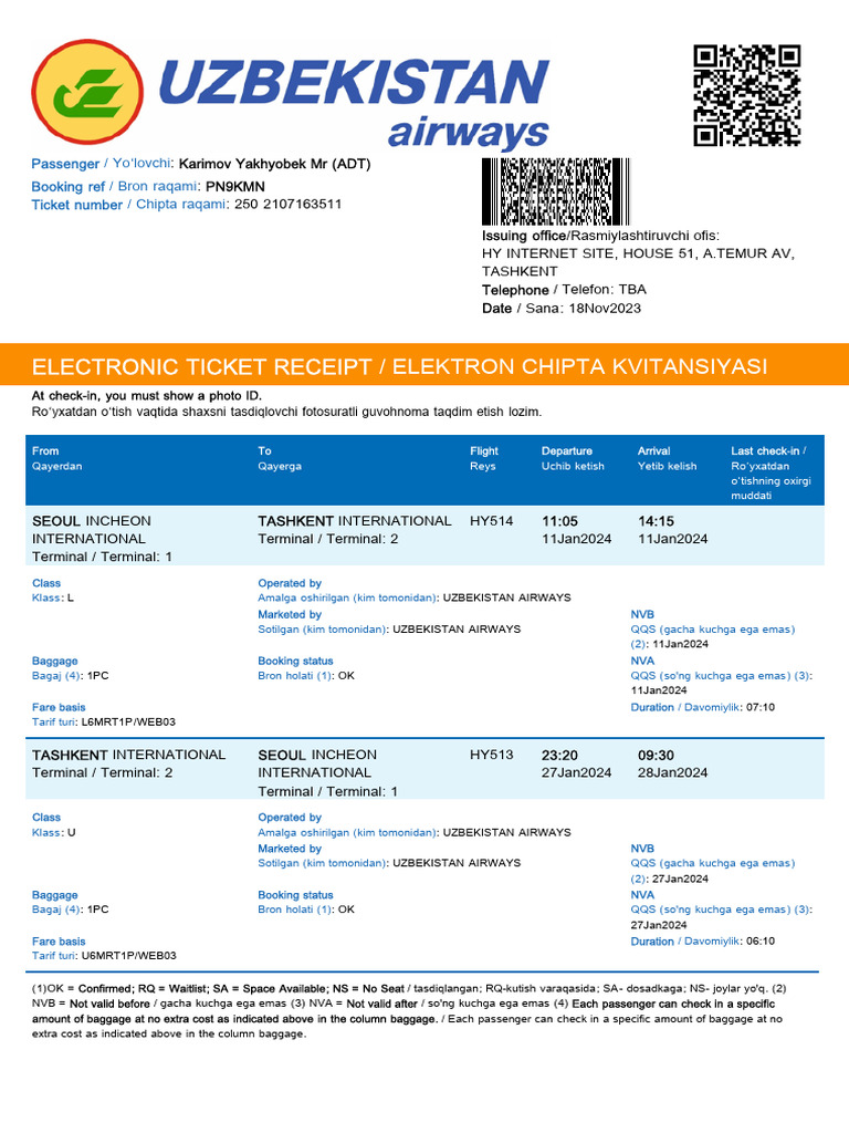 Your Electronic Ticket-EMD Receipt | PDF