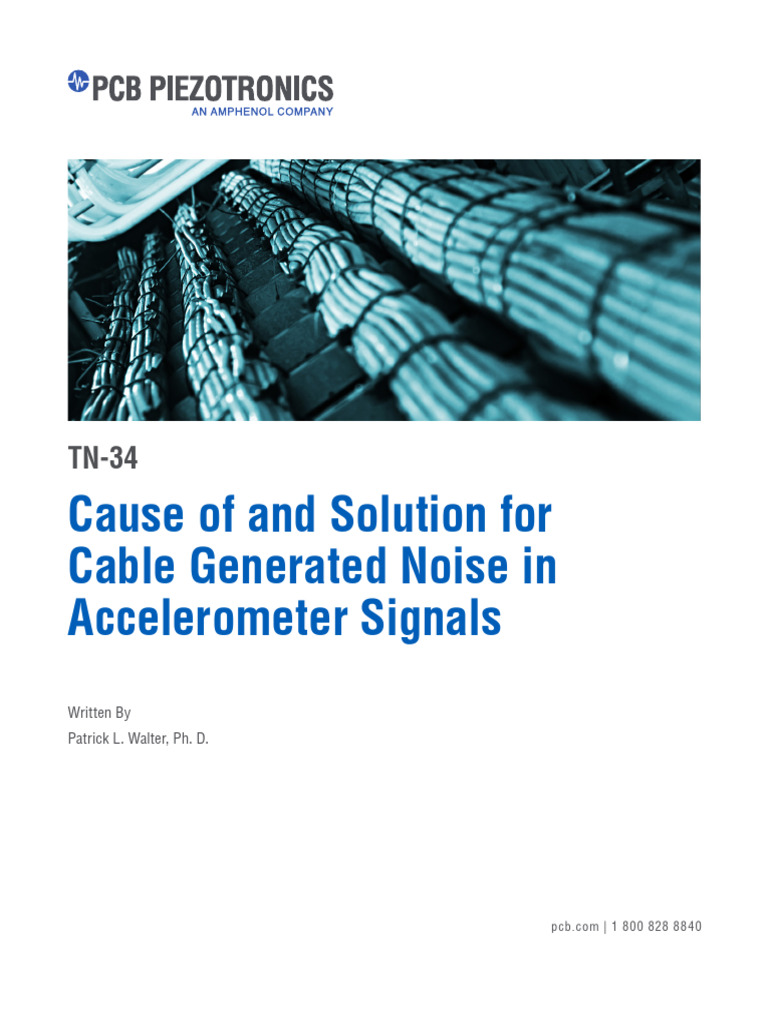 TN 34 CableGeneratedNoise | PDF | Accelerometer | Piezoelectricity